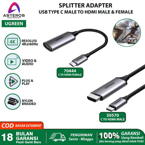 Jual Kabel MHL USB Type C Thunderbolt To HDMI TV Proyektor For Laptop ...