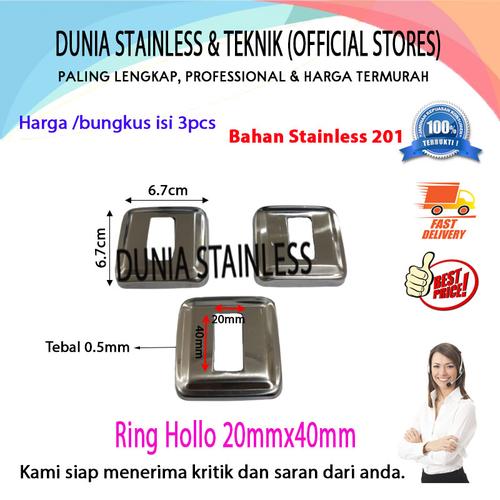 Jual Ring hollo stainless steel Kotak 20x40|tangga|pagar|alat alat ...