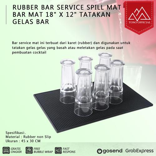 Jual Rubber Bar Service Spill Mat Bar Mat 18" x 12" Tatakan Gelas Bar ...