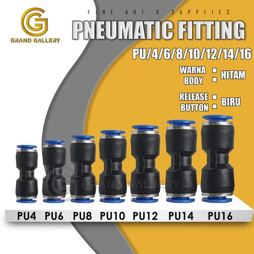 Jual [ PU-4 PU-6 PU-8 PU-10 PU-12 PU-14 PU-16 ] PNEUMATIC FITTING / FITTING - PU-16 - Jakarta ...