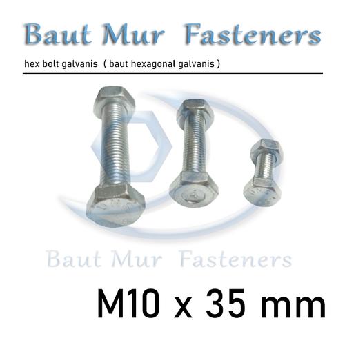 Jual baut mur m10 x 35 / bmp m10 x 35 galvanis / bmp m10 x 35mm ...