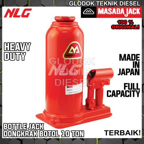 Jual MASADA Dongkrak Botol Hidrolik Hydraulic Bottle Jack 10 TON JAPAN ...