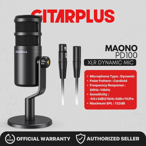 Jual MAONO PD100 XLR DYNAMIC PODCAST MICROPHONE | PD 100 DINAMIC ...