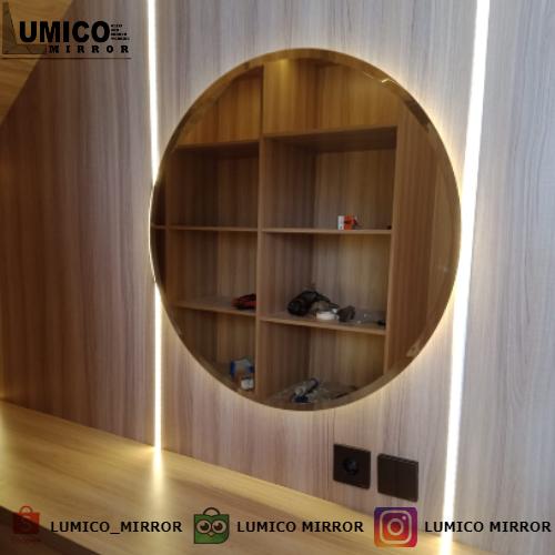 Jual CERMIN BULAT / CERMIN DINDING KAMAR MANDI WASTAFEL LED BEVEL ...