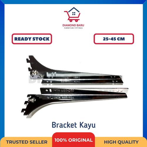 Jual Bracket Kayu Display Siku Penyangga Breket Besi Ukuran 25 - 45 cm ...
