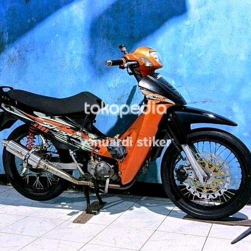 Jual STRIPING VARIASI LIST STIKER MOTOR SHOGUN 110 OREN GRAFIS - Kota ...