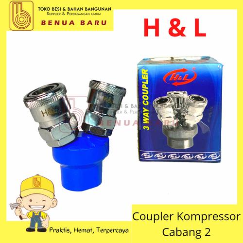Jual Quick Coupler Cabang 3 / Cupler Kompressor Cabang 3 / Nepple ...