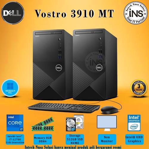 Jual CPU DELL Vostro 3910 MT i7-12700 8GB 512GB SSD WIN11HSL OHS 2021 ...