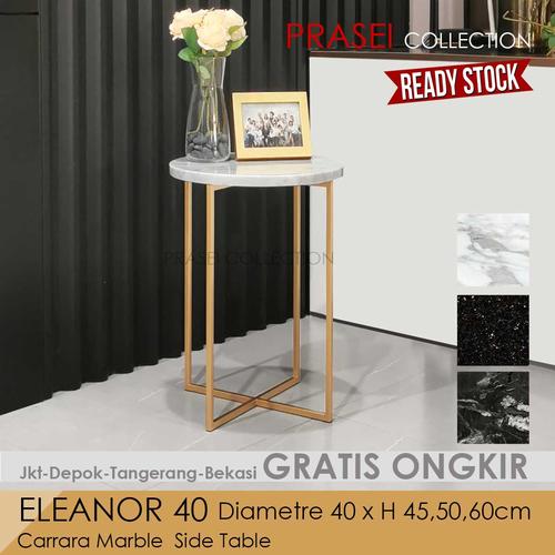 Jual ELEANOR 40 - Carrara Marble Side Table Corner Table Meja Pojok ...