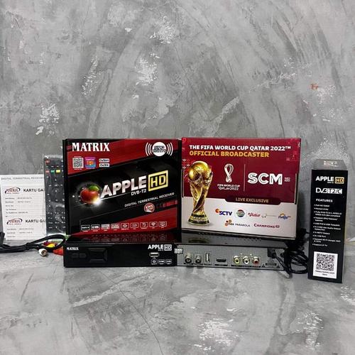 Jual Matrix Apple HD Merah STB Set Top Box DVB T2 H1 Receiver TV ...