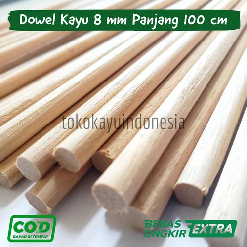 Jual Dowel Kayu 8 mm Panjang 100 cm Bahan Baku Kayu Pinus Murah Toko ...