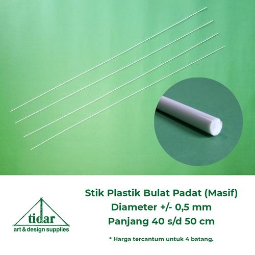 Jual White Round Plastic Stick - Stik Plastik ABS Putih Bulat Padat ...