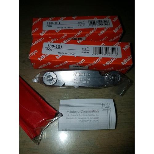 Jual Maldrat Mitutoyo 188-101 Thread Pitch Gauge 30 Leaves 4-42 TPI ...