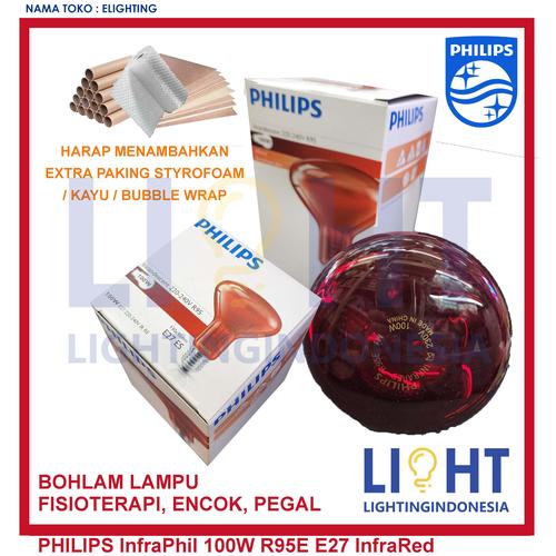 Jual Lampu Infrared Fisioterapi Encok PHILIPS InfraPhil R95 100W E27 ...