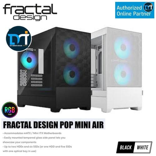 Promo Fractal Design Pop Mini Air - RGB Tempered Glass m-ATX Gaming ...