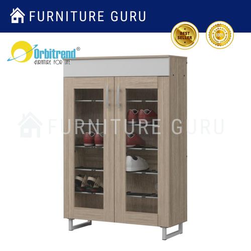 Jual Rak Sepatu / Rak Sandal 2 Pintu Kaca Kaki Besi Orbitrend Jeff ...