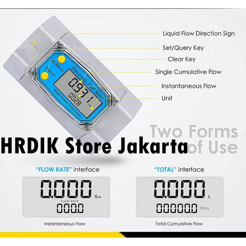Jual Water Flow Meter 2 Inch Turbine Digital 2" Inci Solar NPT Fuel ...