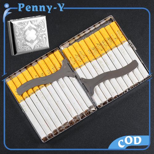 Jual Cigarettes Box Metal Wadah Rokok Kotak Cigarette 20 Slot Firetric ...