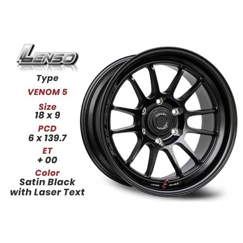 Jual VELG LENSO VENOM 5 LIMITED EDITION RING 18 ET 0 UNTUK PAJERO ...