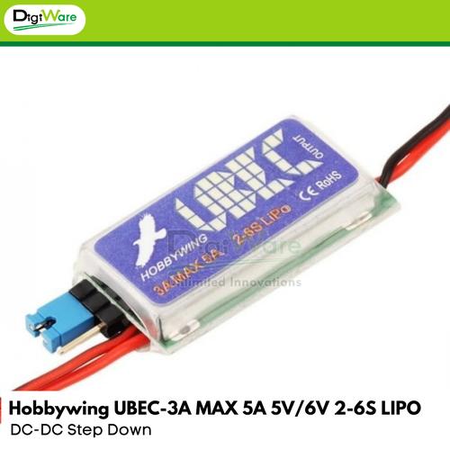 Jual Hobbywing UBEC-3A MAX 5A 5V/6V 2-6S LIPO DC-DC Step Down - Kota ...