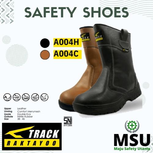 Jual Sepatu Safety Proyek Boot Tinggi Safety Shoes Proyek Track A004C ...