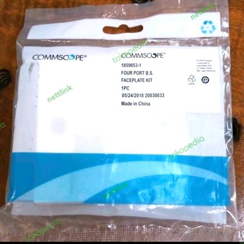 Jual faceplate 4 hole commscope / frem amp commscope 4 lubang - Jakarta ...