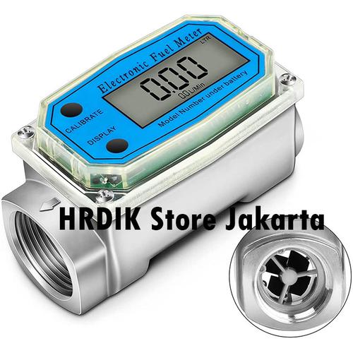 Jual Water Flow Meter 1 Inch Turbine Digital 1 Inci Solar NPT Fuel ...