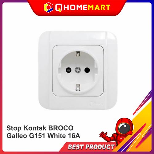 Jual Stop Kontak BROCO Galleo G151 White 16A - Kab. Bantul - QHomeMart ...