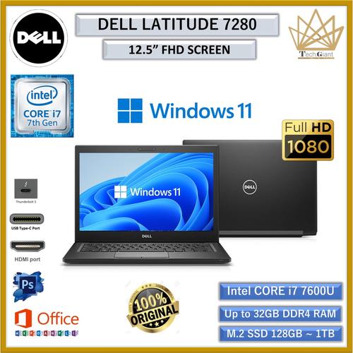 Promo LAPTOP GAMING MURAH ! DELL 7280 i7 7TH 16GB/512GB SSD SLIM N ...