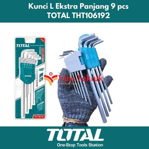 Jual TOTAL THT106192 9pcs Hex Key Set Extra Long Kunci L Ekstra Panjang ...