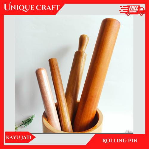 Jual Rolling Pin Kayu Jati Gilingan Roti Gilingan Adonan Kue dan Roti ...
