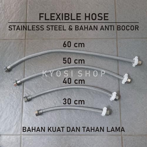 Jual Selang Fleksibel Flexible Wastafel Closet Stainles 30cm 40cm 50cm ...