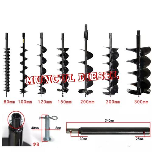 Jual Earth Auger Mata Bor Tanah Biopori drill Earth Auger - 100 MM/ 4 ...