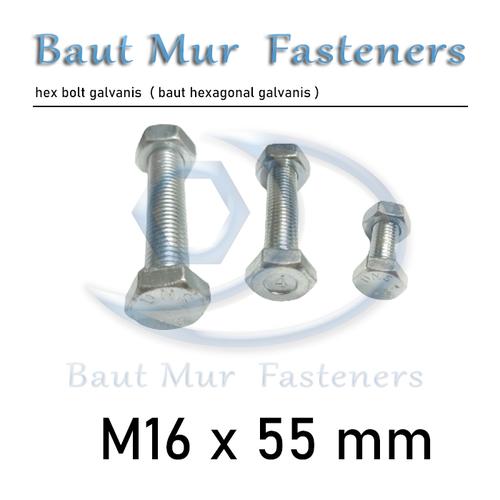 Jual baut mur m16 x 55 / bmp m16 x 55 galvanis / bmp m16 x 55mm - Jakarta Pusat - Baut Mur ...
