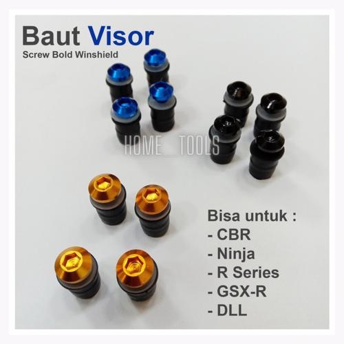 Jual Baut Visor CBR250RR Blue Baut Mur Winshield CBR 250RR Mur Karet ...