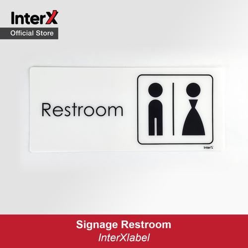 Jual Sticker Sign Board Akrilik RESTROOM/Papan Tanda Signage Board ...