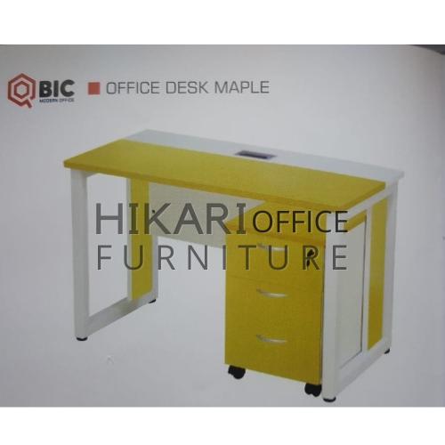 Jual OFFICE DESK MOD-1275 + MMD-5040 MAPLE QBIG MEJA STAFF KANTOR ...