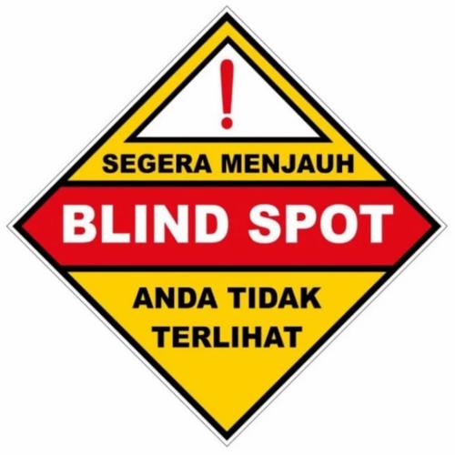 Jual STIKER VINYL BLIND SPOT SEGERA MENJAUH sign rambu k3 - 20X20CM ...