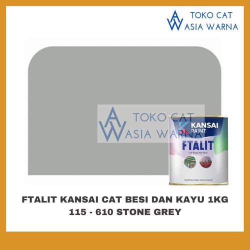 Jual KANSAI FTALIT Cat Besi & Kayu 1 KG - 610 STONE GREY - Kota ...