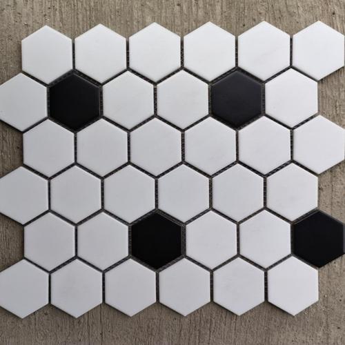Jual Backspalsh Tile Tipe Hexagonal White Black - Merk Eleganza - Kota ...