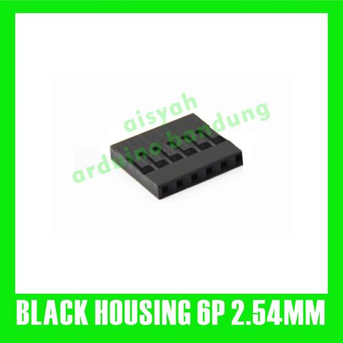 Promo 6P Black Housing Duppont Jumper Head Pin Connector 2.54mm House 6 ...