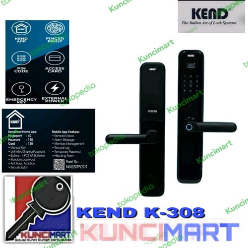 Jual kunci digital door lock NEW KEND K308 || KEND DIGITAL DOORLOCK K ...