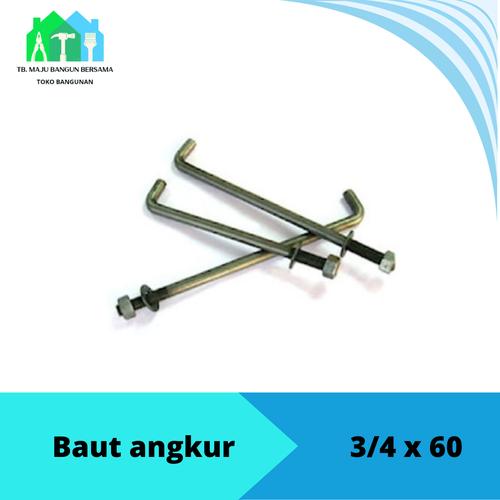 Jual Baut Baud Besi Angkur Anchor L Baja Hitam 3/4 X 60 CM - Kab ...