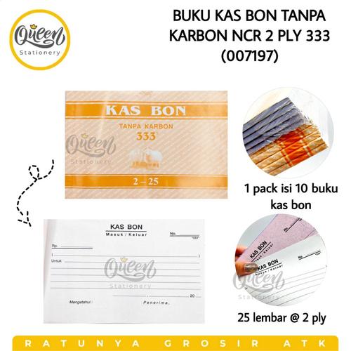 Jual BUKU KAS BON NCR 2 PLY 333 / KAS BON / BUKTI KAS BON / KAS BON 2 ...