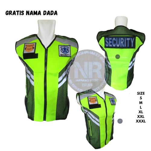 Jual Gratis Nama Rompi Security Taslan Jaring | Rompi Satpam Jala Tipis ...