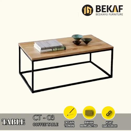 Jual Meja Minimalis Modern - Meja Ruang Tamu - Meja Besi Kayu || CT -03 ...