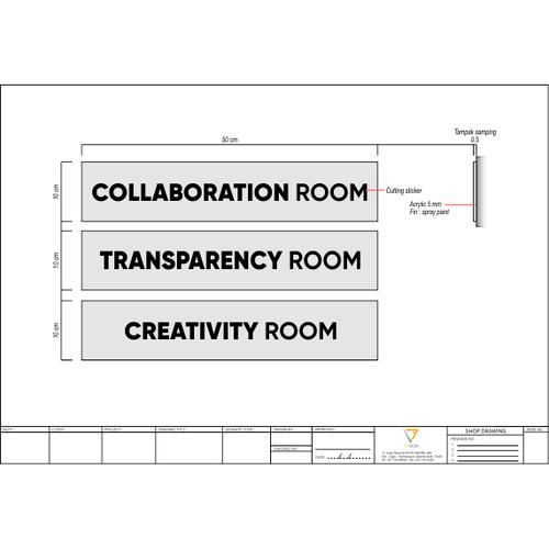 Jual Signage Door Sign ukuran 50cm x 10cm - Jakarta Barat - Gosign ...