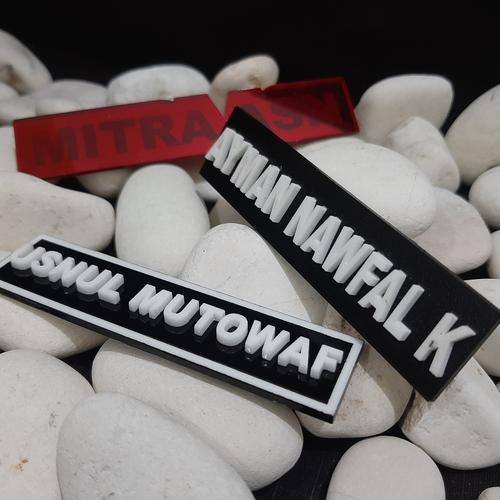 Jual Name Tag Text Timbul Papan Nama Id Card - Pake Lis, Magnet - Kab ...