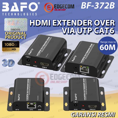 Jual HDMI Extender Over Cat6 Lan Cable 60 Meter BF-372B BAFO - K. Lan ...