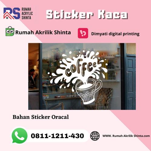 Jual sticker kaca coffee shop - Bahan sticker oracal - Custom - Sehari ...